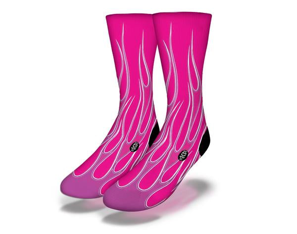 Flames Pink | Socks | Savvysox.com – Savvy Sox