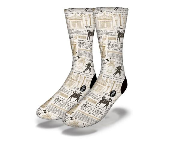 ANCIENT GREECE Fun Greek Socks – Savvy Sox