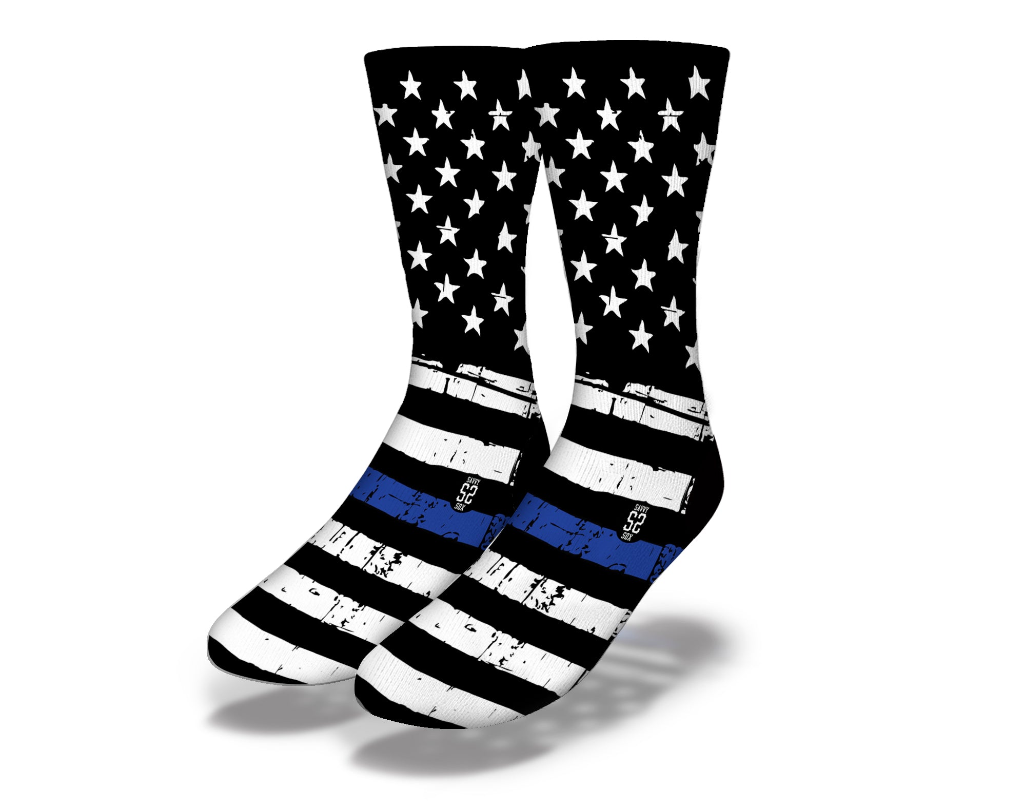 Thin Blue Line (style 2) Socks – Savvy Sox