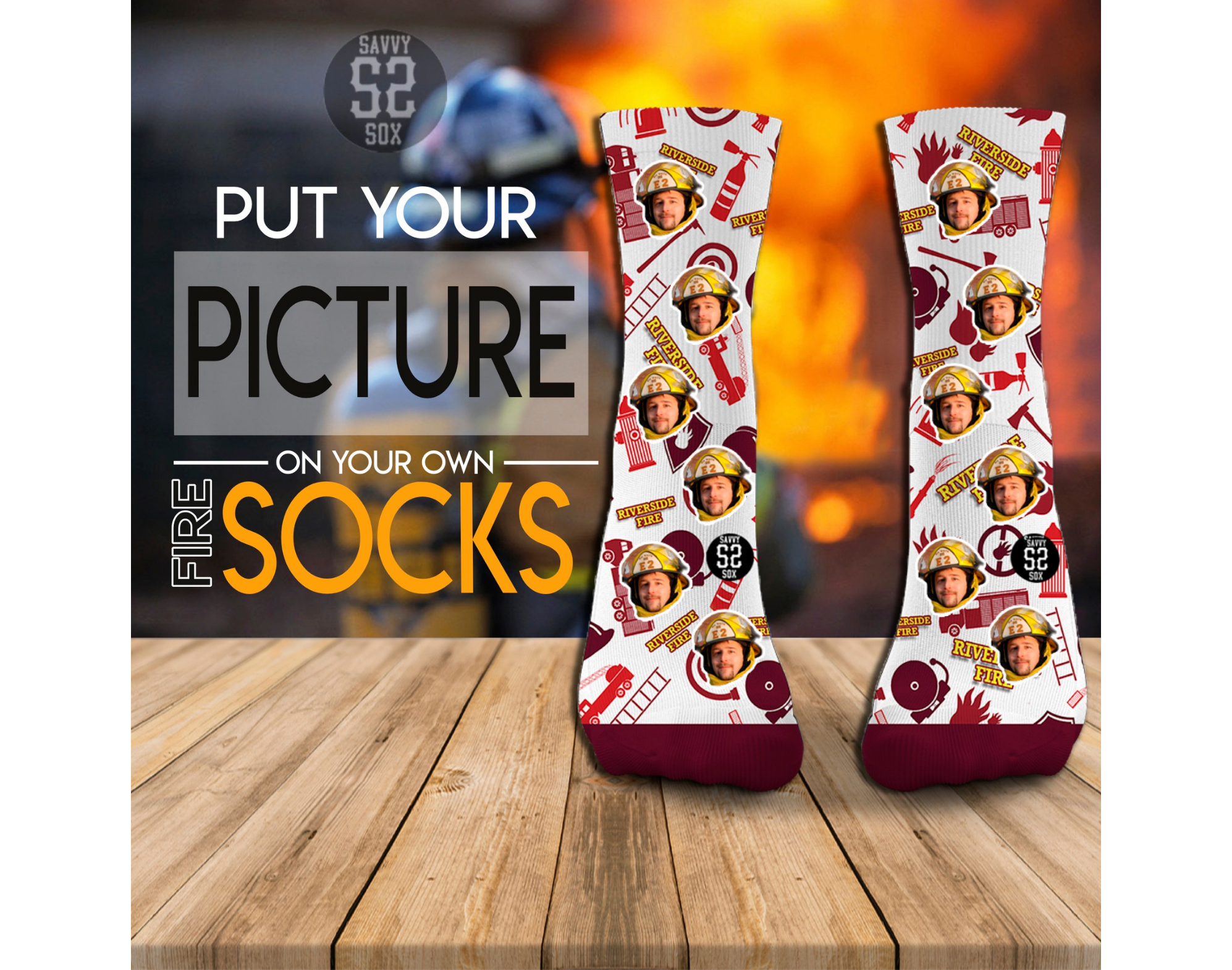 Custom Firefighter Socks | Socks | Savvysox.com – Savvy Sox